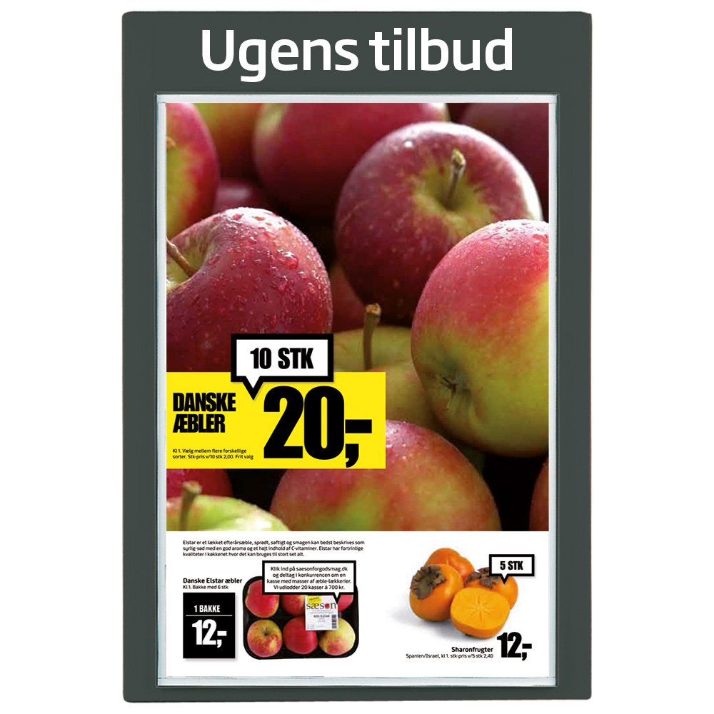 Infotavle, Info Module, koksgrå plastik, med APET frontplade, A1 ...